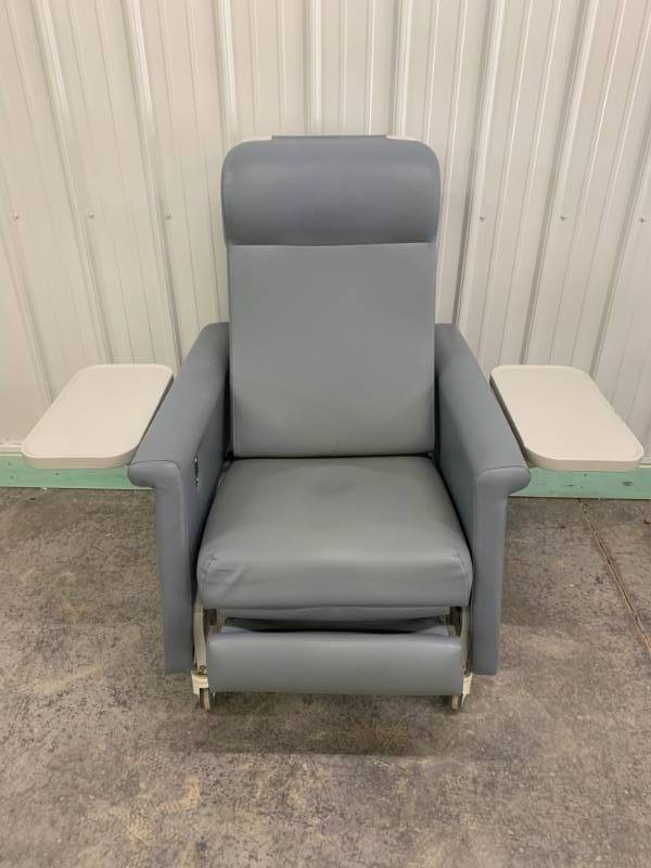 Blue Mobile Medical Grade Recliner Chair With Side Tables - Light ...