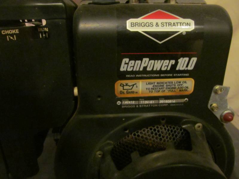 Briggs & Stratton Gen Power 10.0 Generator | JAX of Benson Sale #758 ...