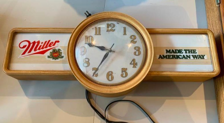 Miller Beer Clock - Lights Up | Ultimate Estate Moving Auction - TOOLS ...