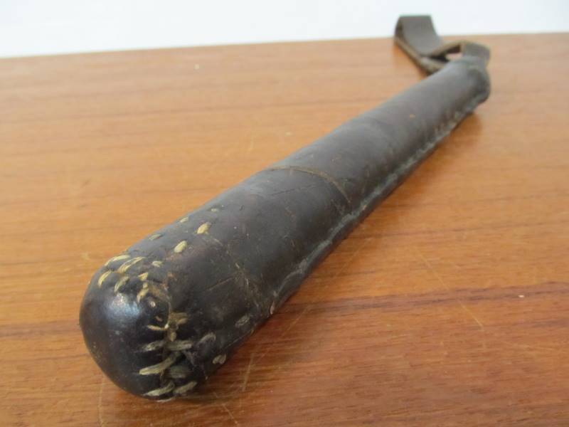 Orig Antique Leather Wrapped Slapjack Club Weapon | Little Canada ...