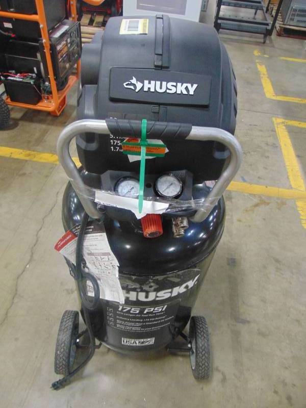 Husky 30 Gal. 175 psi High Performance Quiet Portable Electric Air ...