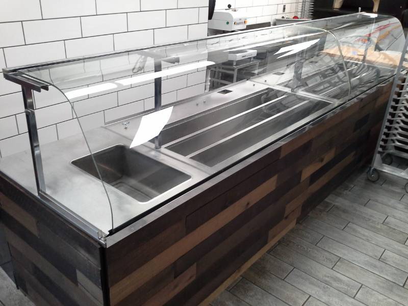 Duke Commercial Cold Prep Table with Hot Well and Lighted Top SUB-HF ...