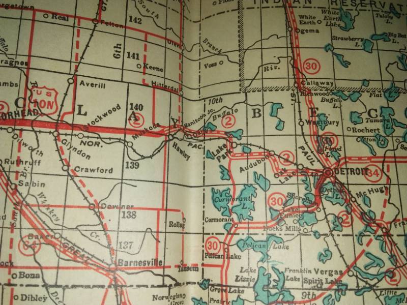 1928 Minnesota map highway system | SPEE DEE SHIPPING!!! ANTIQUE ...