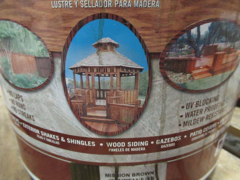 Goof Proof Ready Seal 5 gal. Mission Brown Exterior Wood Stain and ...