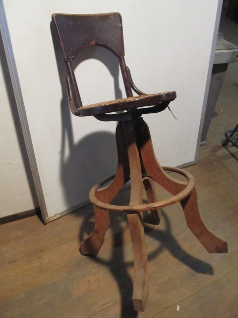 Vintage 1930's BELL SYSTEM Switchboard Operator's Swivel Stool Chair ...