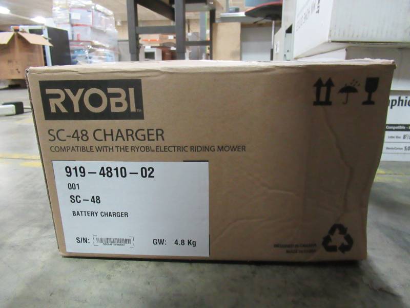 Ryobi EZGO 48 VOLT CHARGER SC-48 FOR USE WITH RYOBI RIDING AND ZERO ...