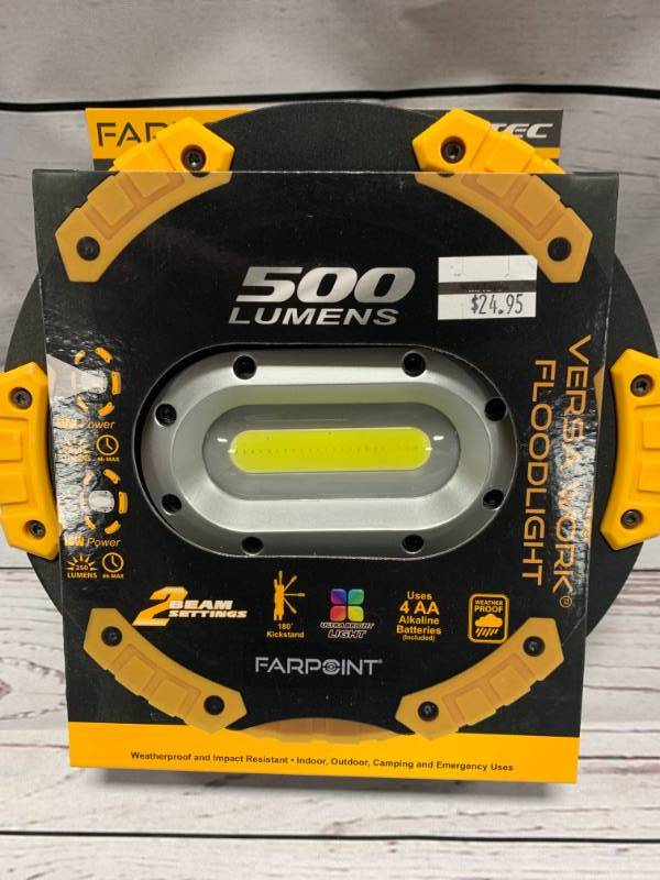 Farpoint Dual Beam Portable Work / Flood Light (batteries included ...