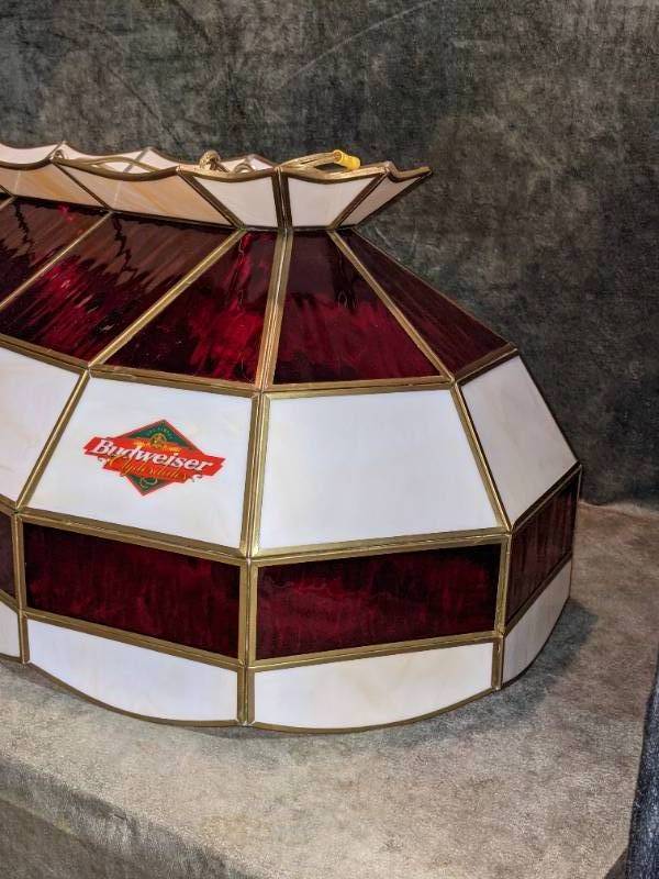 Budweiser stained glass pool table light store