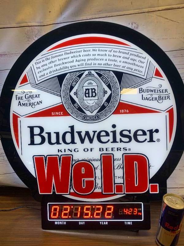 Budweiser Lighted Sign Snow Large Budweiser Neon Sign – Neon Factory