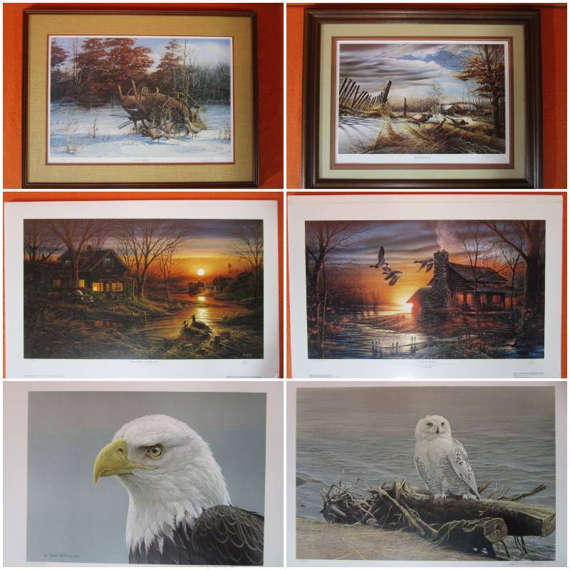 Large Estate Artwork & Collector Plates Auction (85) Terry Redlin ...