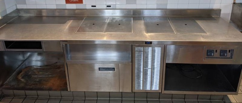 Commercial Kitchen: Walk-In Cooler, Lancer Beverage Dispenser, Kohler ...