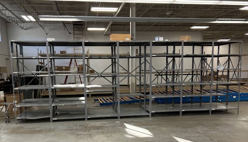 #2028 FANTASTIC PALLET RACKING WITH AN ELECTRIC PALLET JACK ...