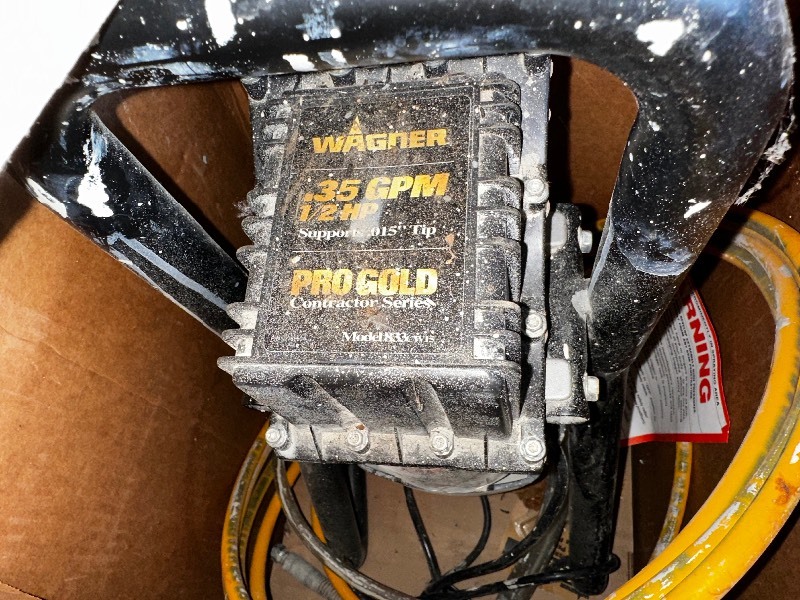 Wagner High Pressure Airless Paint Sprayer Pro Gold Contractor Series Model 833CW15 .35 GPS 1 2 HP Lino Lakes Estate Sale Featuring Vintage Furniture Yard Tools Sony Speakers Barbie Dream House and