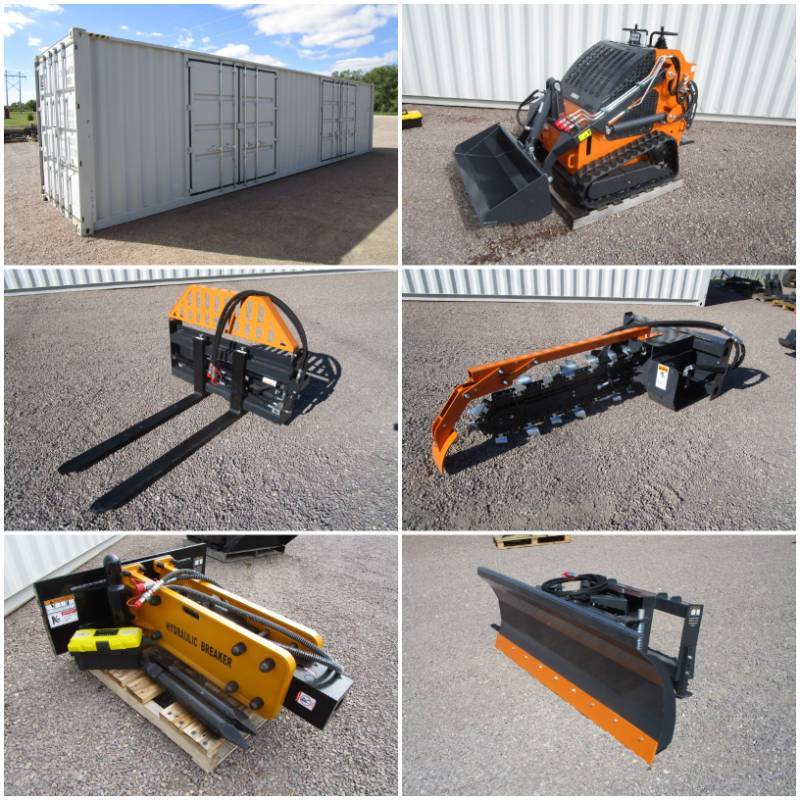 New Skid Steer Attachments, Concrete Equipment, Air Compressors, Single ...