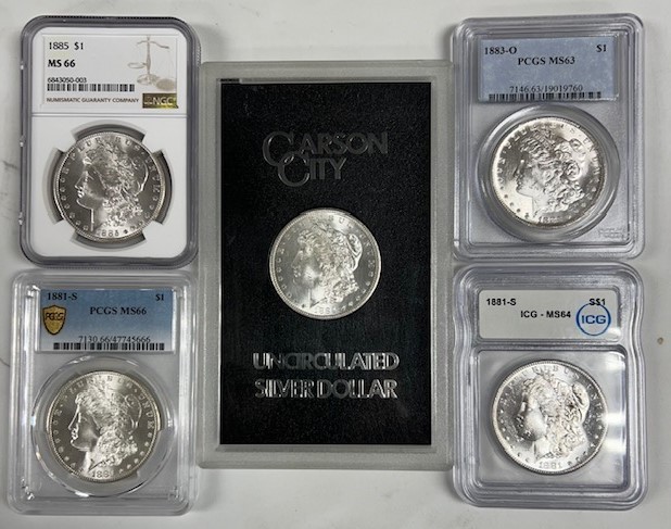 Complete Morgan Carson City Set, Gold Coins, Morgan Silver Dollar | K-BID