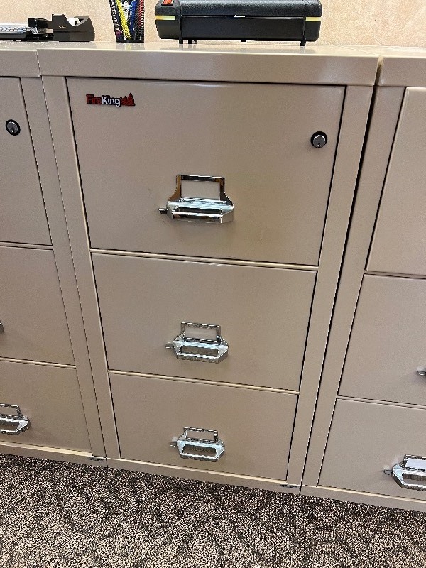 Fire King Fire Proof Locking File Cabinets & 18K Gold Jewelry | K-BID