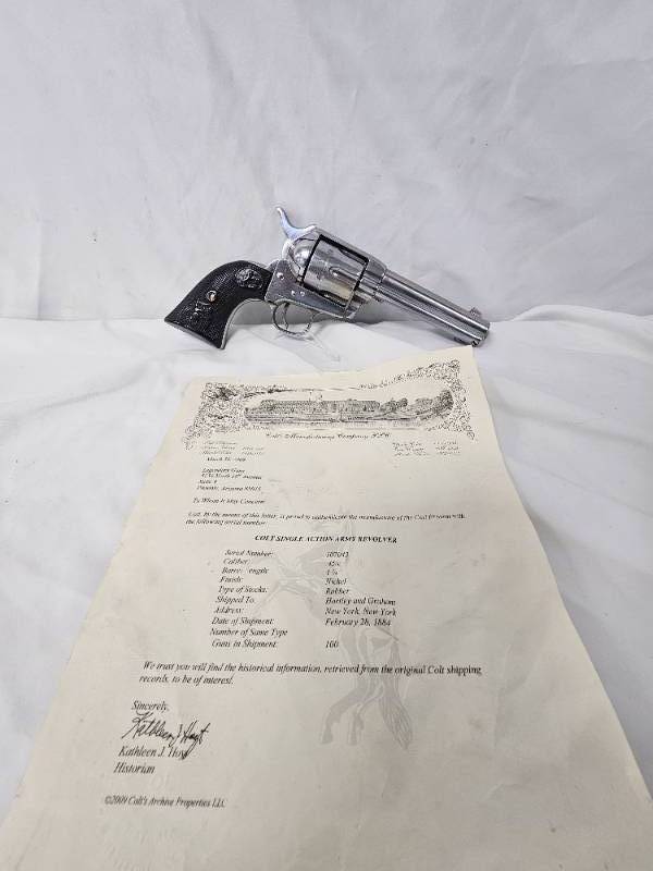 Winchester/1883 SAA Colt High End Firearms, Plus additional Firearms ...