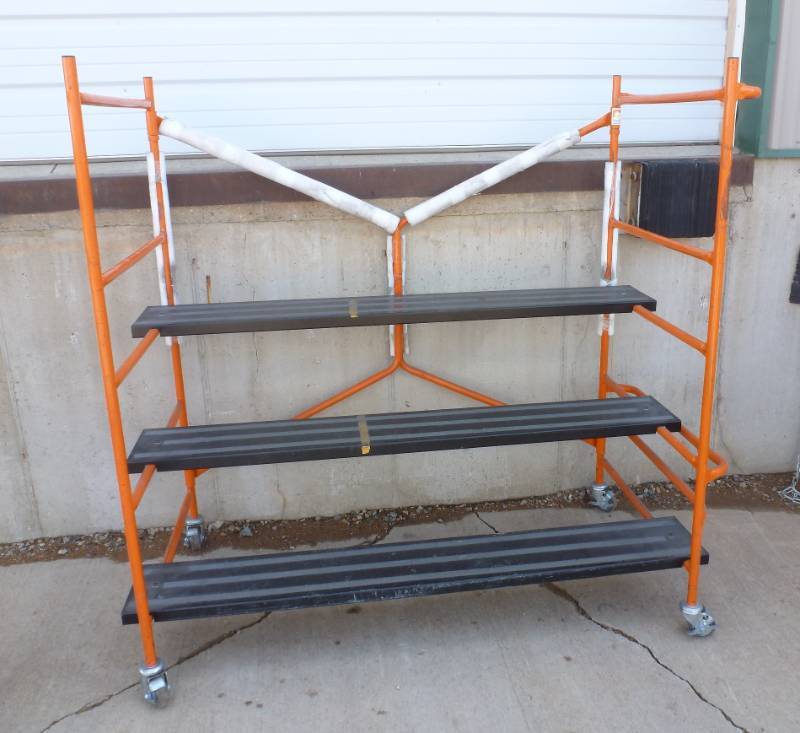 Bobcat auger and bucket, jib crane, rental folding chairs, vintage and ...