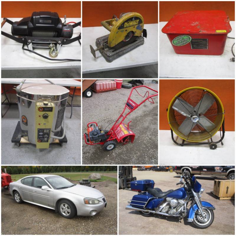 October Consignment Auction Vehicles, Turning Lathes, ATV, Lots of Shop/Garage Items & Tools ...