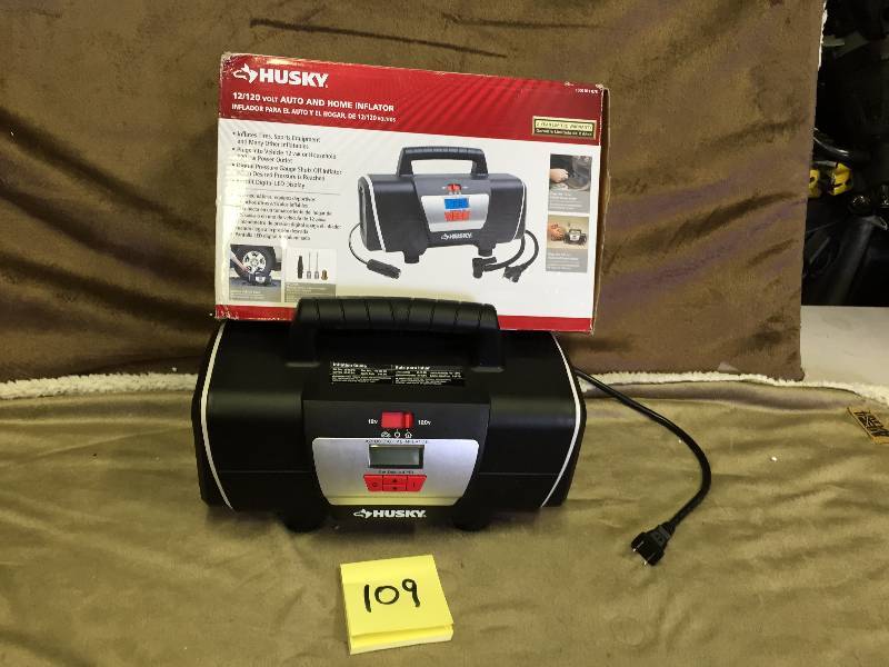Husky 12/120 volt auto/home inflator | KX Real Deals - Tools ...