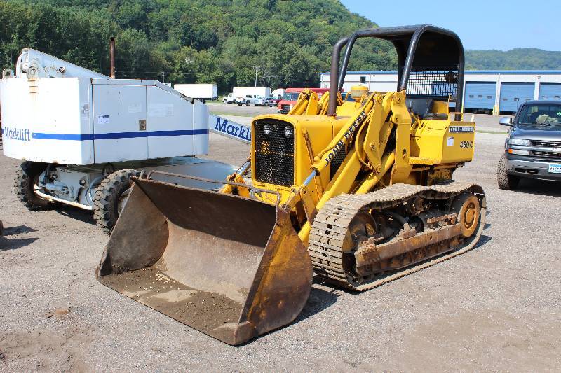 John Deere 450C Crawler Loader Tractor w/Front Loader Bucket Attachment ...