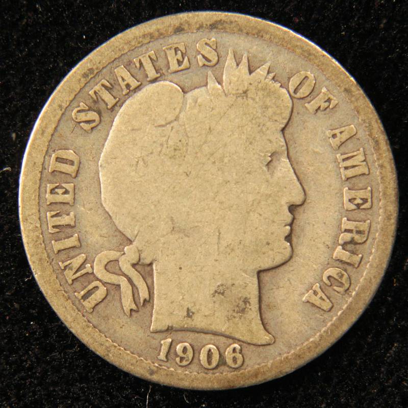 1906 BARBER SILVER DIME | SEPTEMBER 16th RARE COIN AUCTION | K-BID