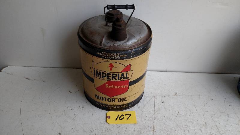 Imperial 5 Gallon Oil Can... | Vintage Gas & Oil Collectibles | K-BID