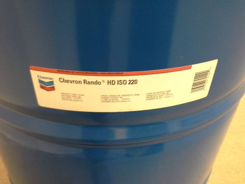 Chevron Rando HD ISO 220 Food Grade Lubricant - 55 Gallon Drum | Autumn ...