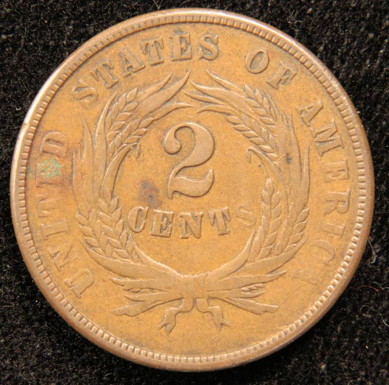 1864 US TWO CENT PIECE VF | OCTOBER 28th RARE COIN AUCTION | K-BID